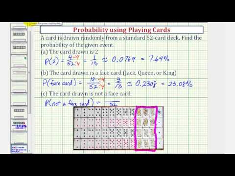 Ex: Find Basic Probabilities Using a Deck of Cards | Math Help from ...
