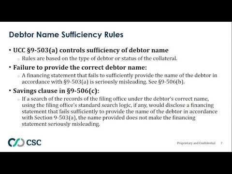 UCC Debtor Names: What You Don’t Know Will Hurt You!