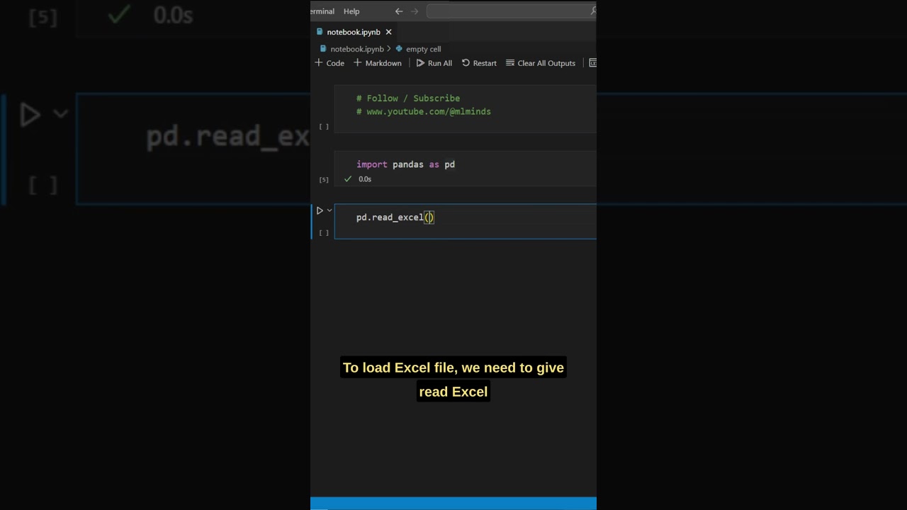 Loading Excel Data into Python using Pandas:A Quick Guide #shorts #coding #programming