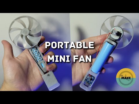 Portable Mini Fan (DC motor + 18650 battery) by TimeToMakeIt - Thingiverse