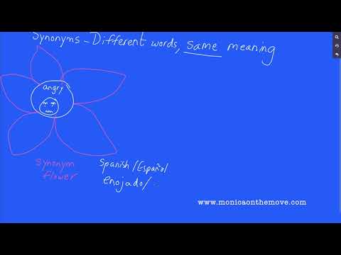 How to teach synonyms and encourage learning more vocabulary.