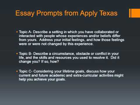 apply texas essay prompts