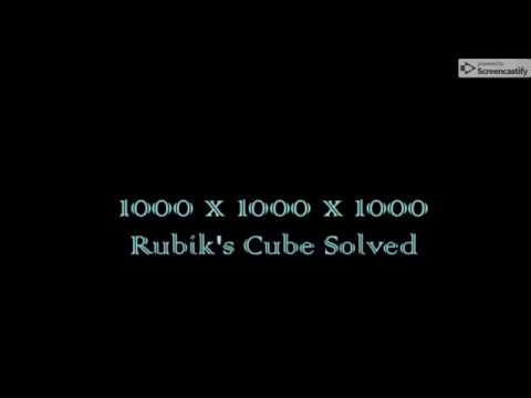 computer solves 1000 by 1000 by 1000 rubix cube