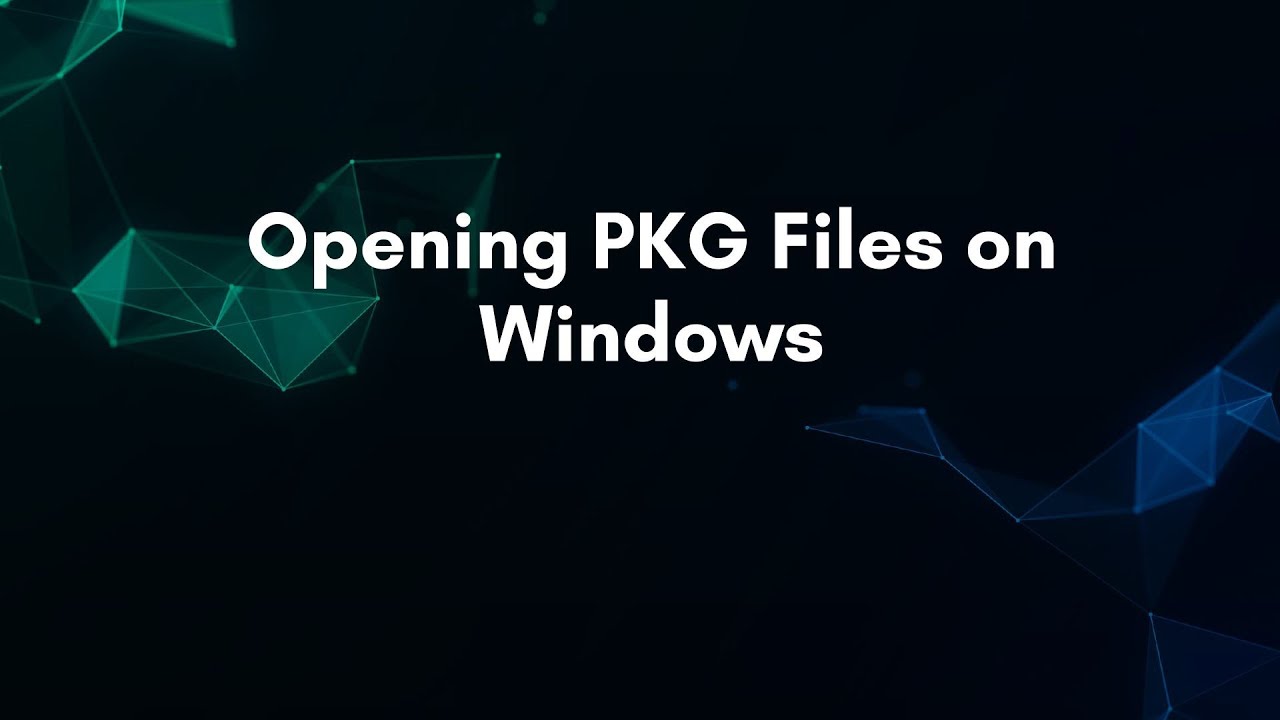 Opening PKG Files on Windows