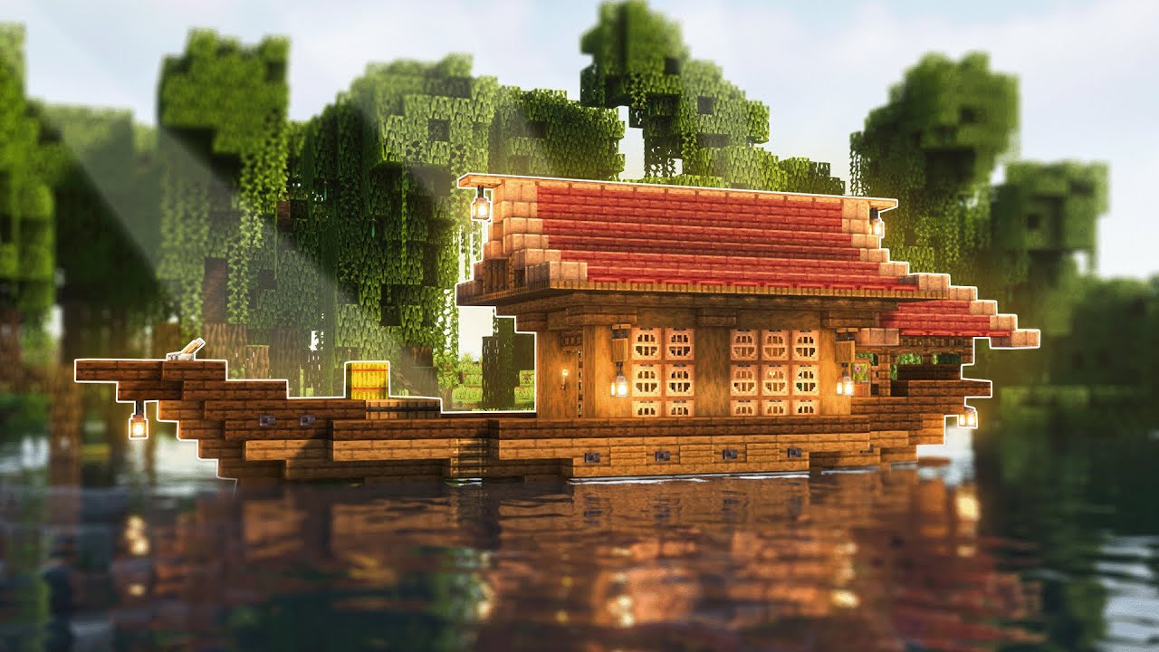 How to Build a Japanese Boat / Ship in Minecraft - Building Tutorial ...
