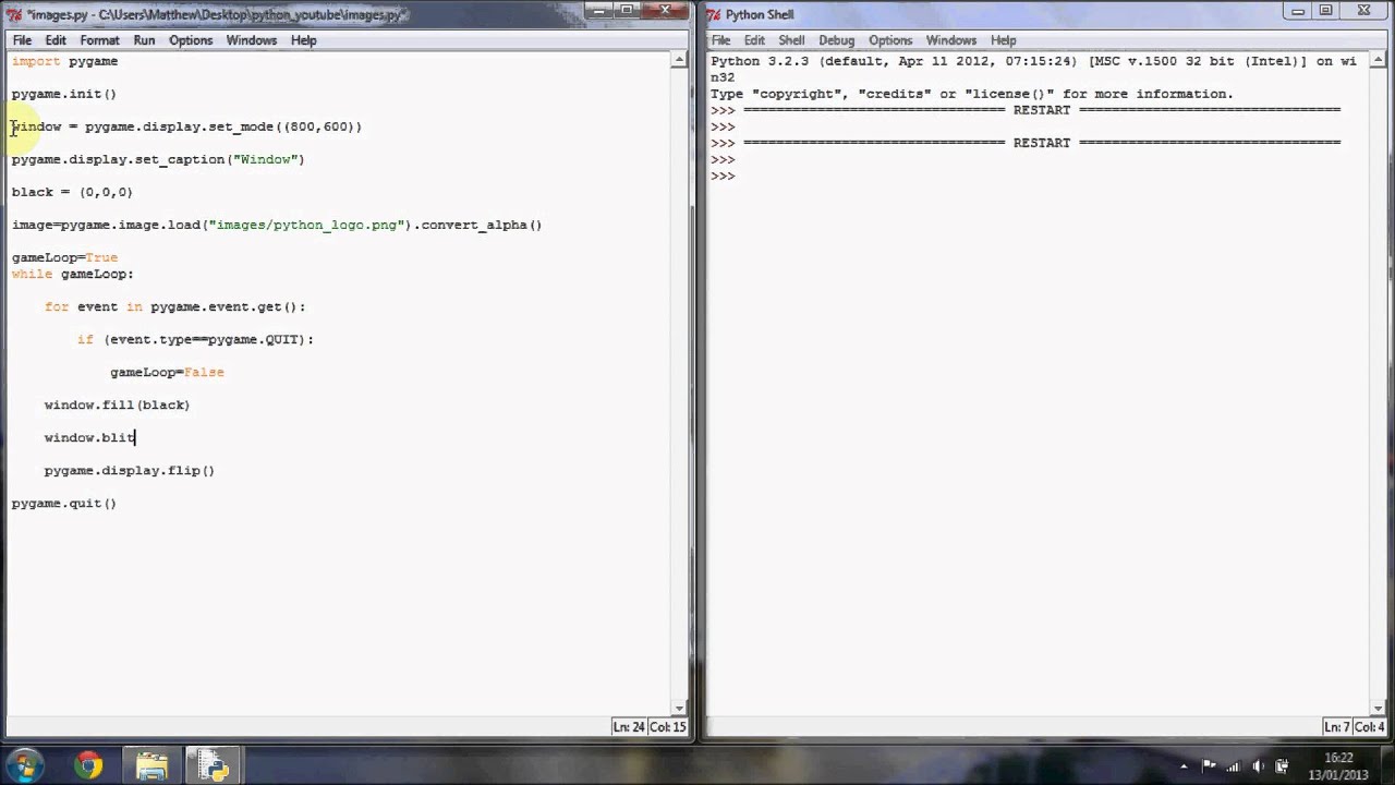 Python / Pygame Tutorial 4 - Images