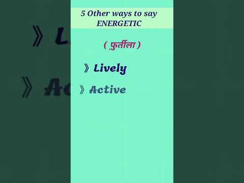 Different Ways to say Energetic | Synonyms of Energetic #shorts #studyspot