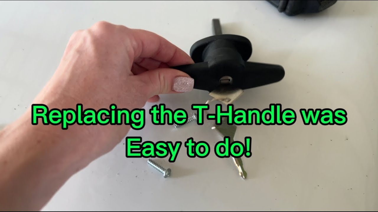 T-Handle for ARE Pickup Truck Camper Shell Door with 2 Keys - Review!