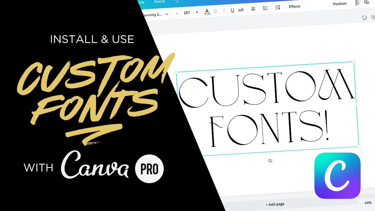 Install & Use Custom Fonts With Canva Pro
