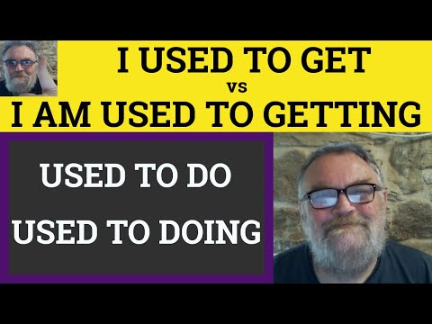 🔵 Used to Vs Get Used to - Used to +ing - Get Used To plus Ing - Difference - ESL British English
