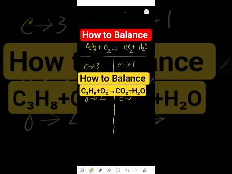 How to Balance C3H8 + O2 → CO2 + H2O | Propane Combustion Reaction Explained