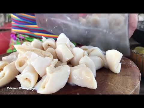 NATURE LOVE -Yummy cooking Pig intestine & Pickled Mustard Greens recipe - Cooking Skills