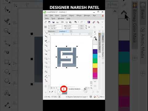 Ff - Logo Design in Coreldraw || Coreldraw Tutorials #shorts #youtubeshorts #logo