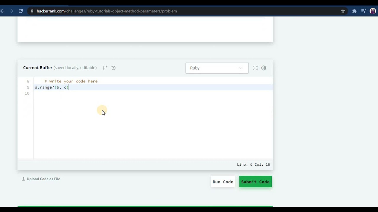 HackerRank Ruby Tutorial - Object Method Parameters | Uqba's solutions