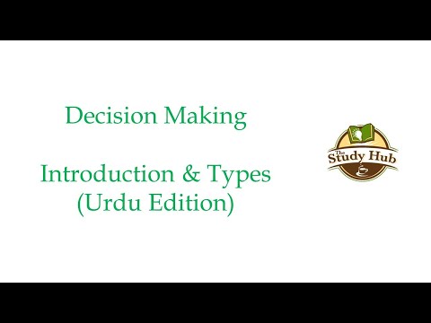Decision Making - Introduction & Types - Urdu