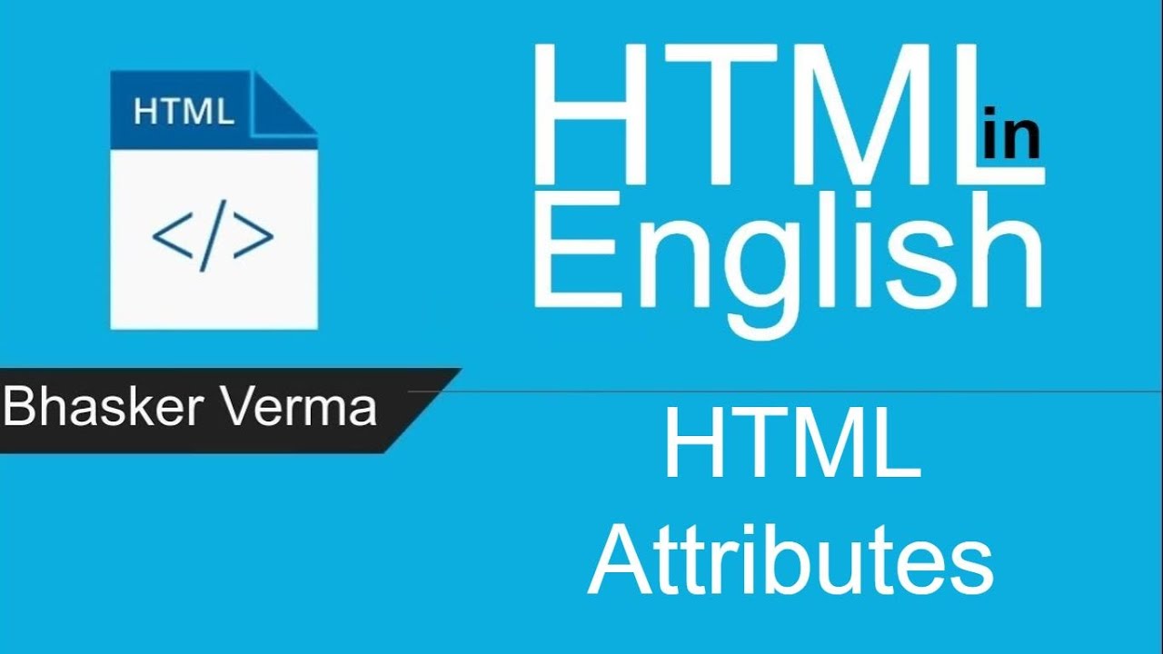 HTML tutorial for beginners in English #12 | HTML Attributes