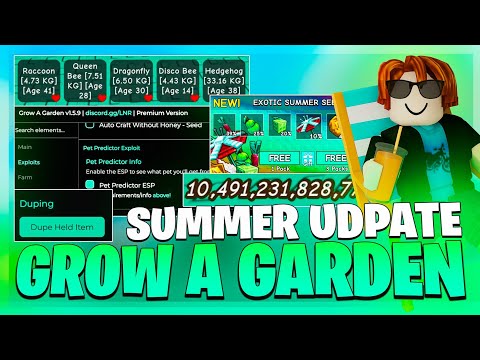 NEW Grow a Garden Script *NO KEY* - Summer Update, Feijoa Seed, Raccoon, Dupe & More!
