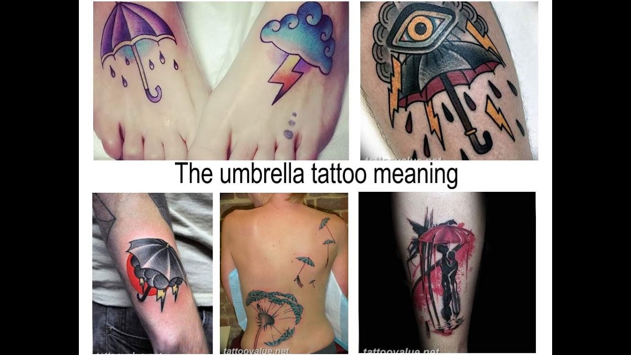 The umbrella tattoo meaning - facts and photos examples of drawings for the site tattoovalue.net