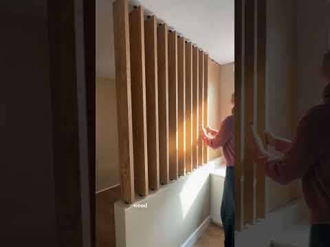 Easy DIY Wood Slat Room Divider Installation | Basement Upgrade