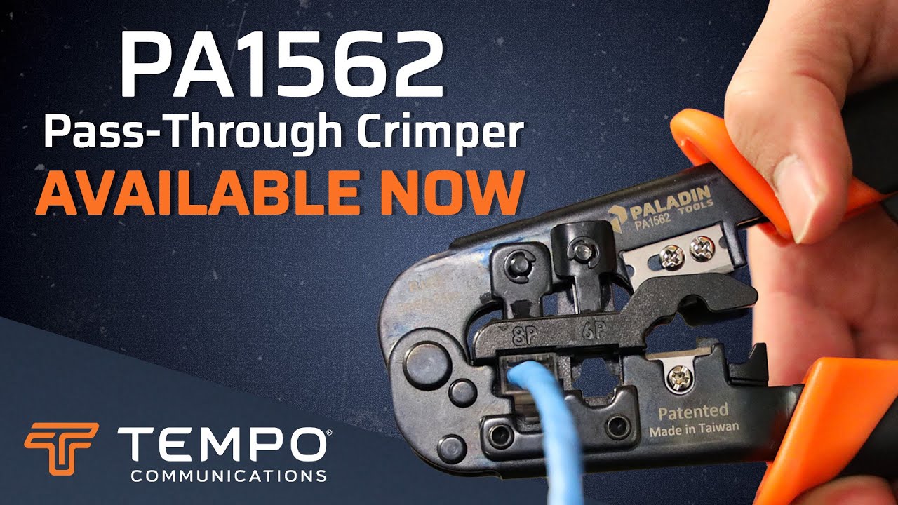 Introducing Tempo's PA1562 All-in-One UTP Pass-Through Crimper!  Available Now