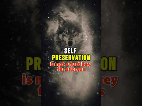 Self-preservation is not a just key for success, but for basic survival #shorts #motivation