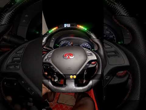 Infiniti G37 carbon fiber led steering wheel POV #ledsteeringwheel #carbonfiber #ledlights #g37x