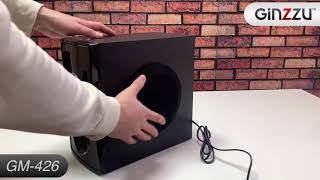 Колонки Bluetooth Ginzzu GM-426, 2.1, черный/ черный - купить в Ситилинк | 1175281