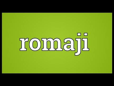Romaji Meaning
