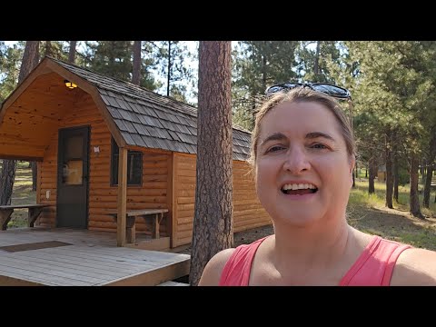 Camping at BLUE BELL CAMPGROUND - Cabin & Campsite Tour, Custer State Park, Black Hills, SD