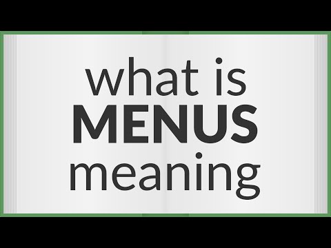 Menus | meaning of Menus