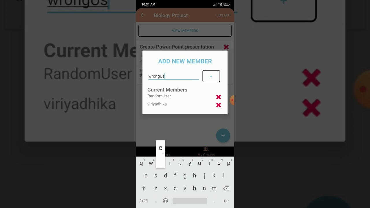 Android Group Task Management Application Demo