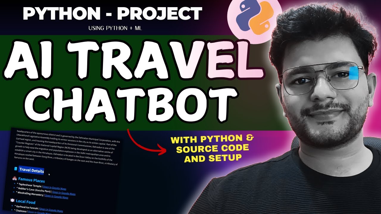 AI Travel Chatbot in Python || Travel App with Python | Streamlit + Gemini AI + Wikipedia API 🚀