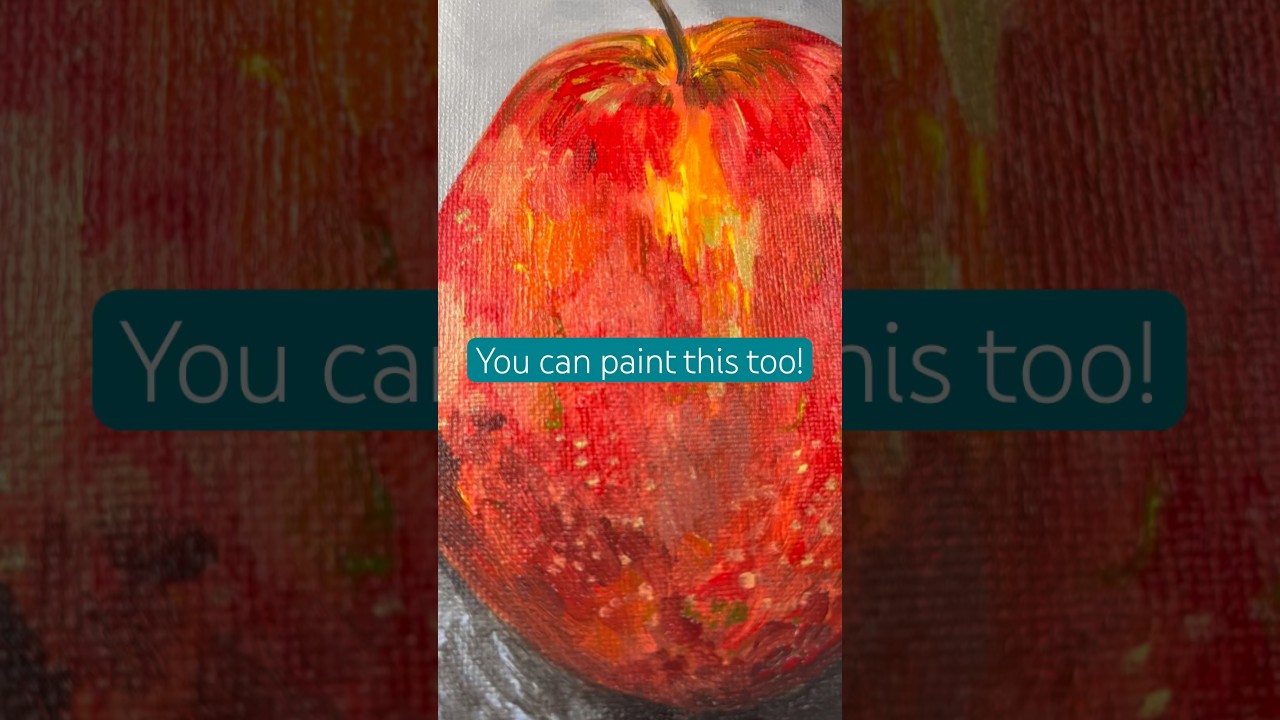 Free painting tutorial of an apple - learn to paint this free painting of an apple perfect painting