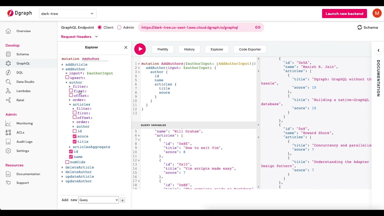 Creating Your First GraphQL Endpoint with Dgraph