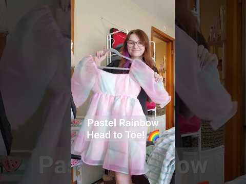Pastel Rainbow Outfit and Makeup! #pastelmakeup