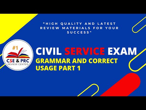 Civil Service Exam Drill for 2024 (Grammar and Correct Usage PART 1)