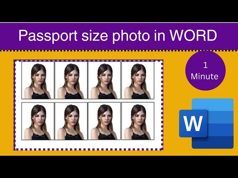 How can I convert my photo to passport size in Microsoft word|How to print passport size photo