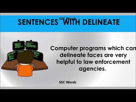 Delineate # Improve English # Meaning and 5 sentences # GRE CAT GMAT word # SSC Words