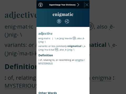 Enigmatic meaning #enigmatic #definitions #words meanings #vocabulary