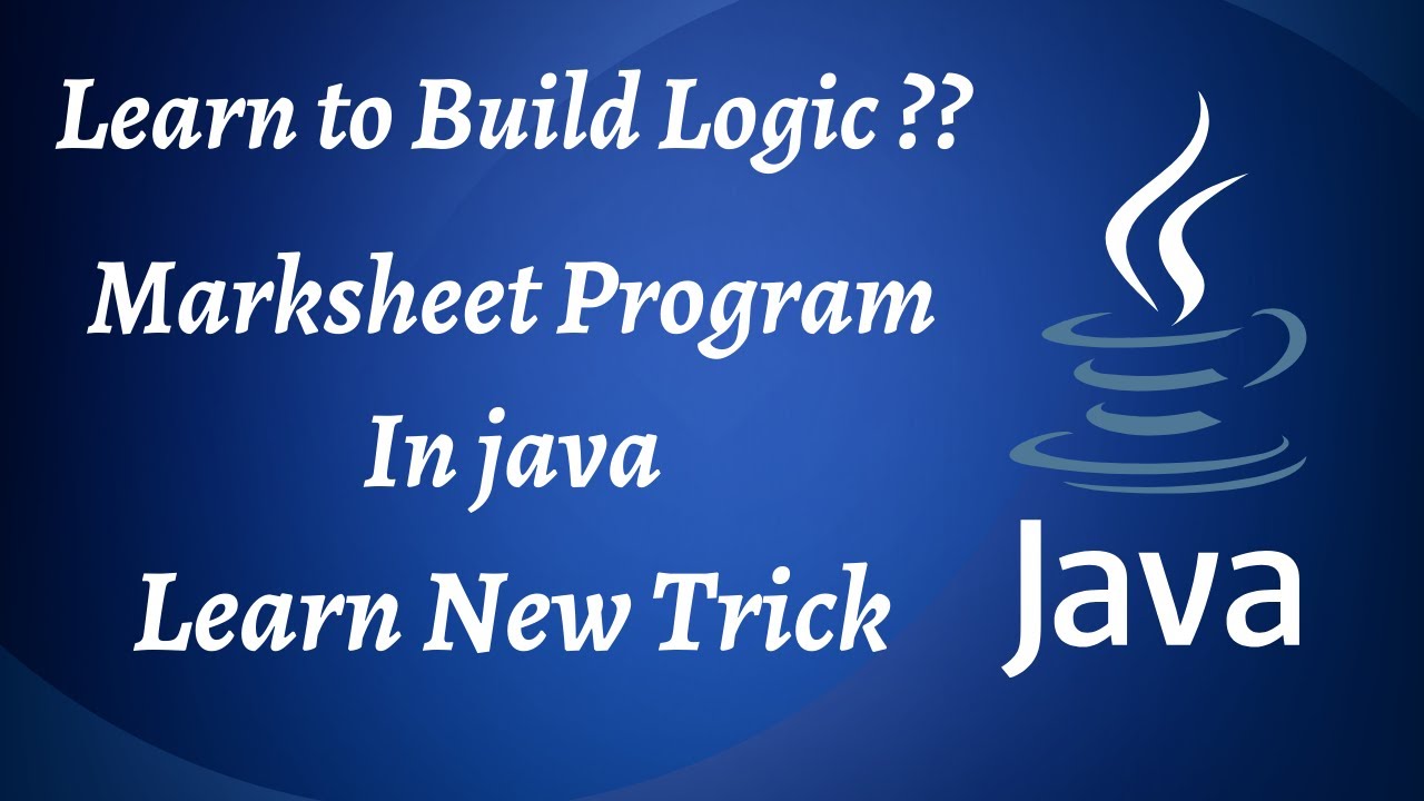 Marksheet Program in Java | Marksheet Code in Java | Java Marksheet Code | 3