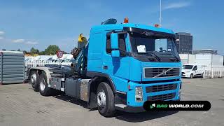 Volvo FM 300 6X2 Fassi F140.23 Crane + 14t VDL hook Lift+Lenkachse Eur ...