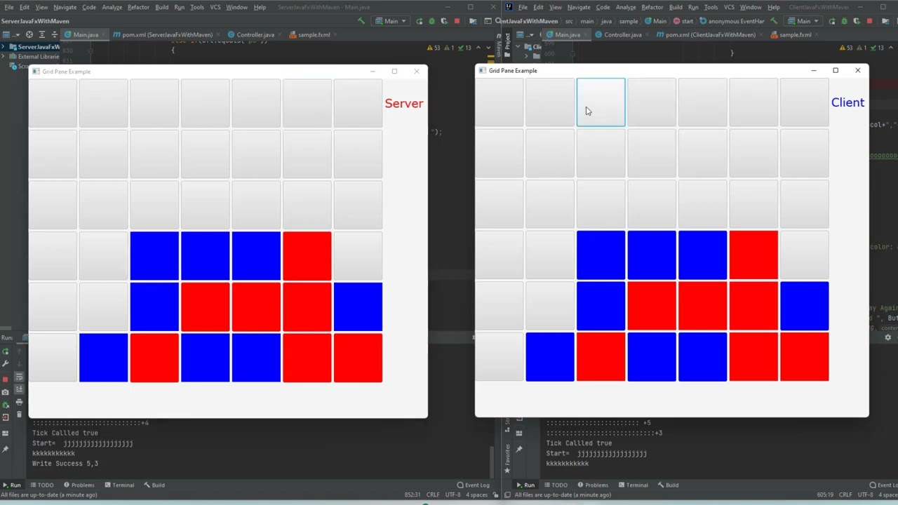 Networked Connect Four Game JavaFX | Source Code
