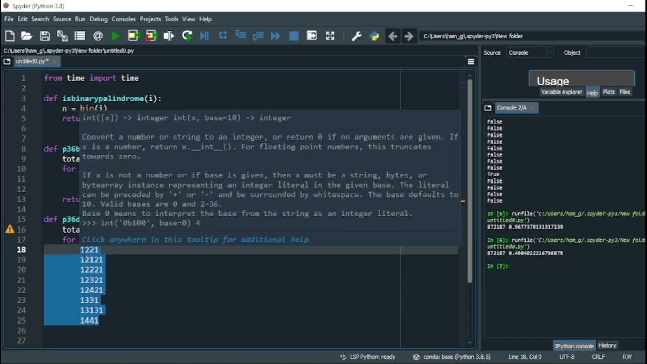 Project Euler Problem 36 - Double-base Palindromes