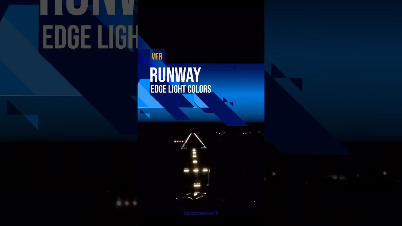 Runway edge light colors, explained. #learntofly #aviation