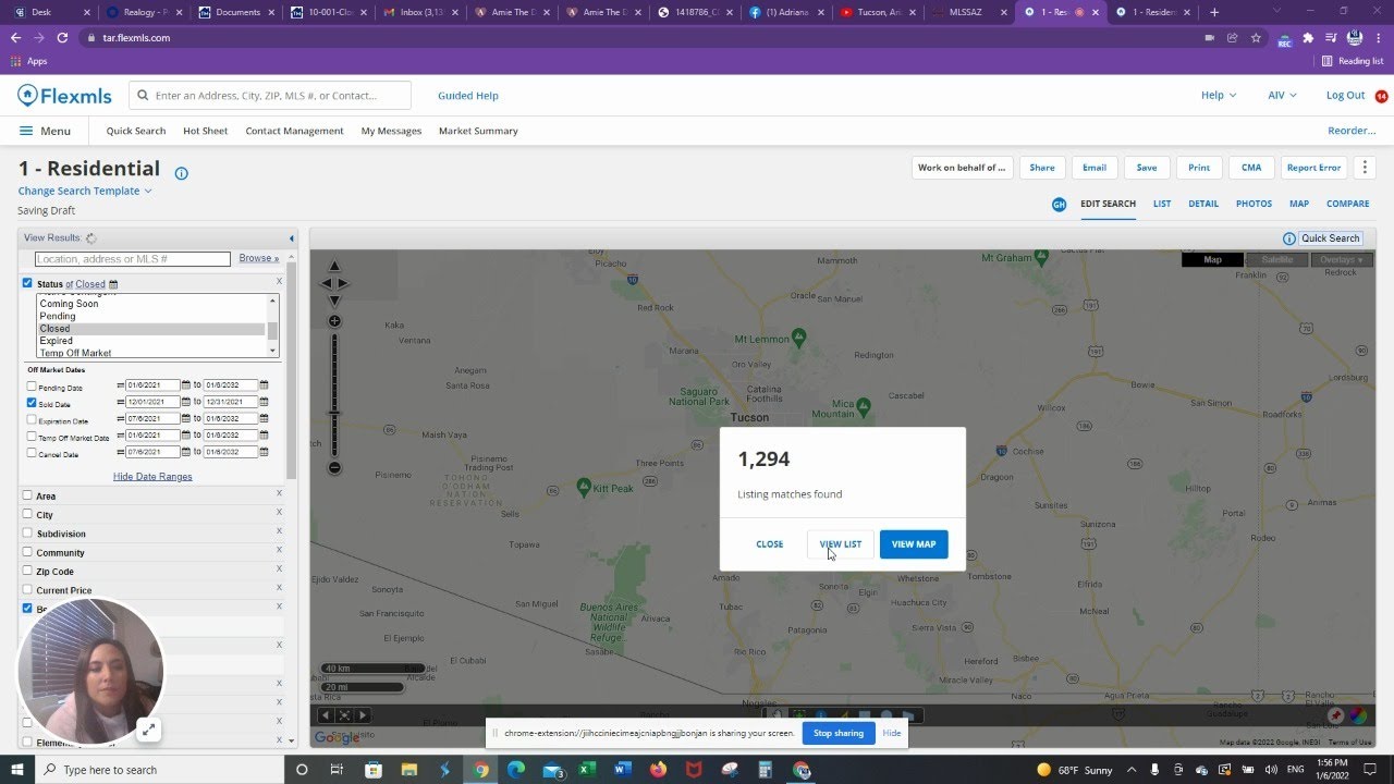 Tucson, Arizona closed home statistics for the zip code 85705