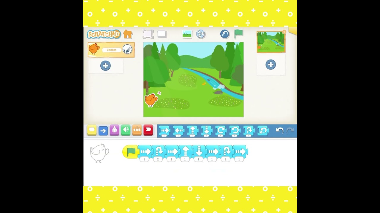 Make The Chicken Move.Scratch Jr. Tutorial #scratchjunior #scratchjr #codingforkids #kidscoding