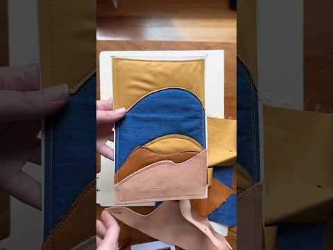 Upcycled denim & leather mini quilt #upcycle #quilting #sewing #sewinghacks #diycrafts