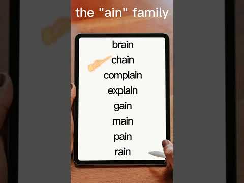 ⚡LEARN ENGLISH FAST|| WORD FAMILIES|| THE "ain" FAMILY⚡