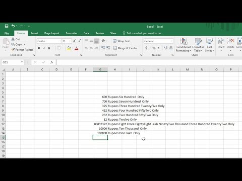 How to Convert Number into Word in Excel in Indian Rupees (Tutorial)