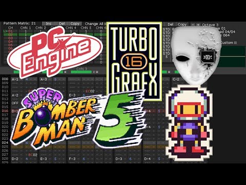 【SNES】Super Bomberman 5 - Nuts and Bolts - PC engine/TurboGrafx-16 Cover【Deflemask】